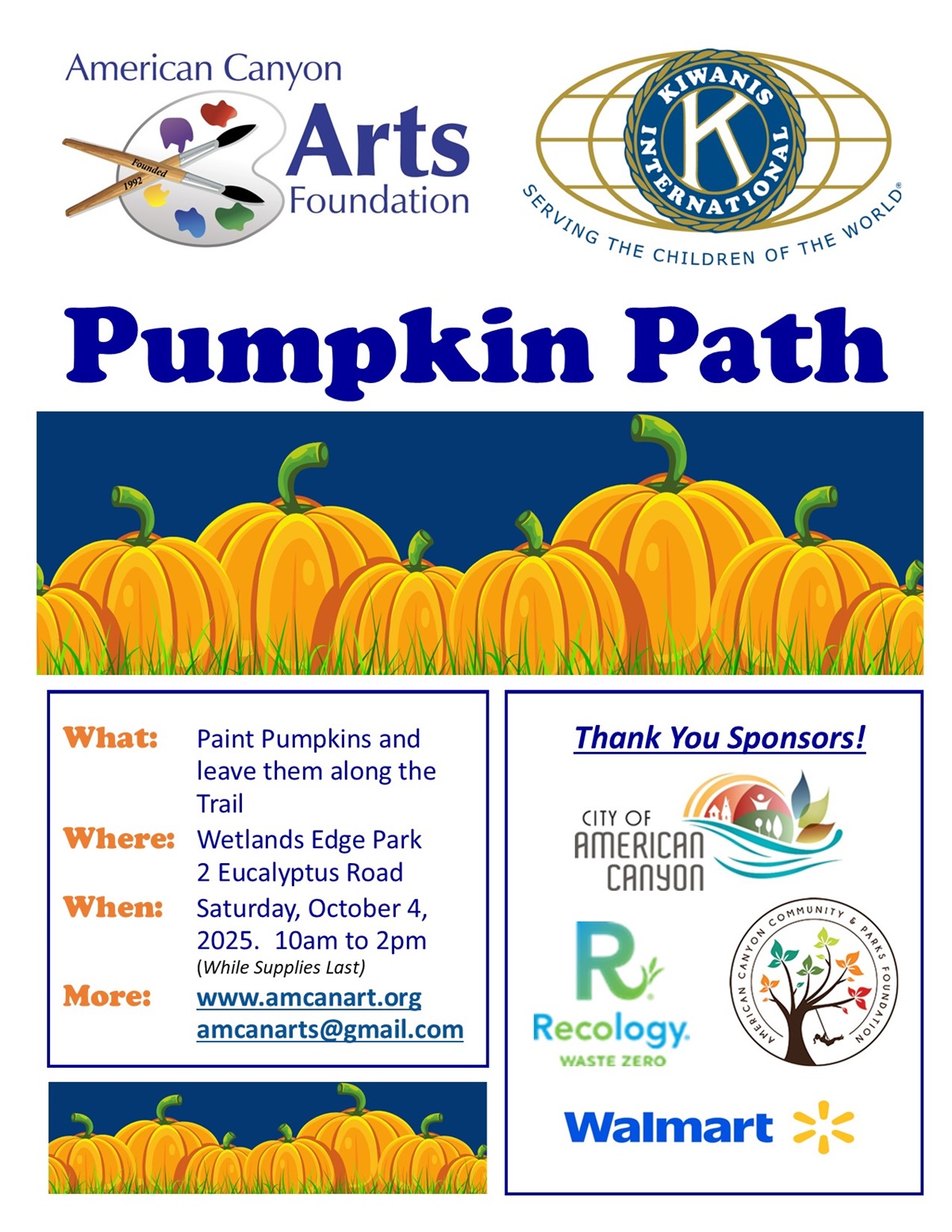 American Canyon Arts Foundation Pumpkin Path - American Canyon CA